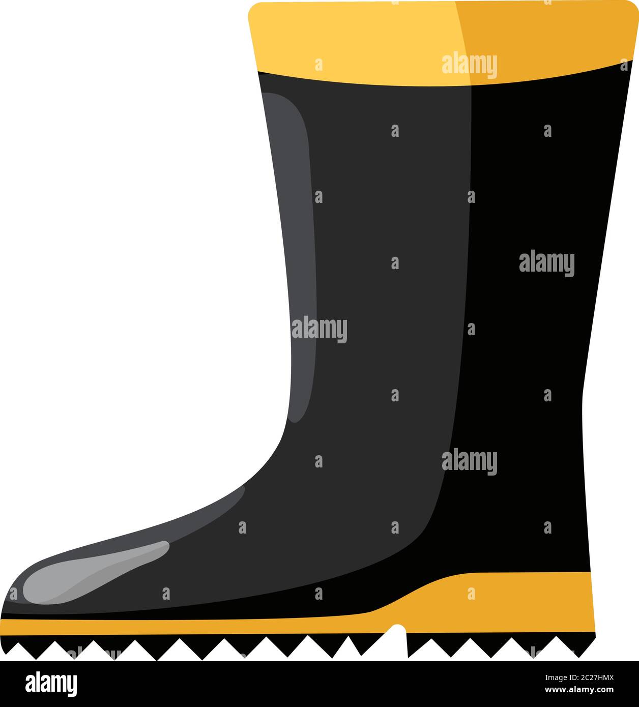 Fire Boots icon isolated in flat style. firefighter protective clothing ...