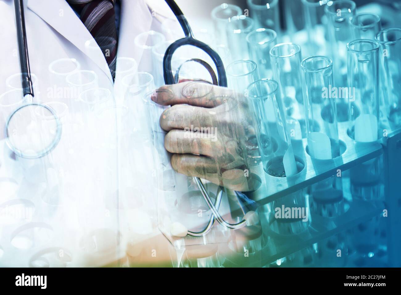 Medical science research and development concept - Doctor and ...