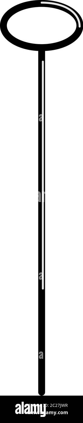 Pike pole icon isolated on white background in flat style. Vector ...