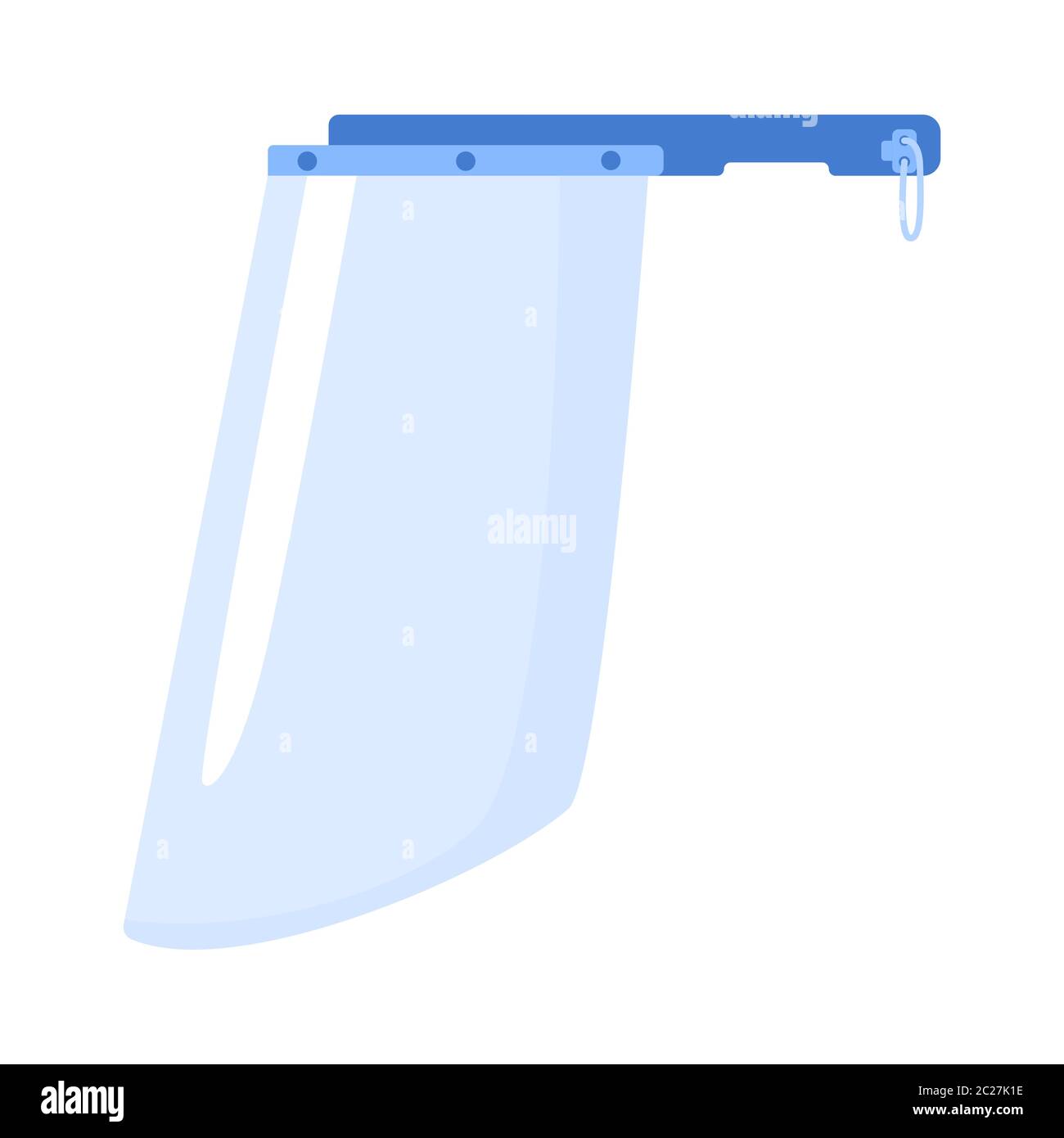 Medical transparent plastic helmet for face in flat design. Isolated ...