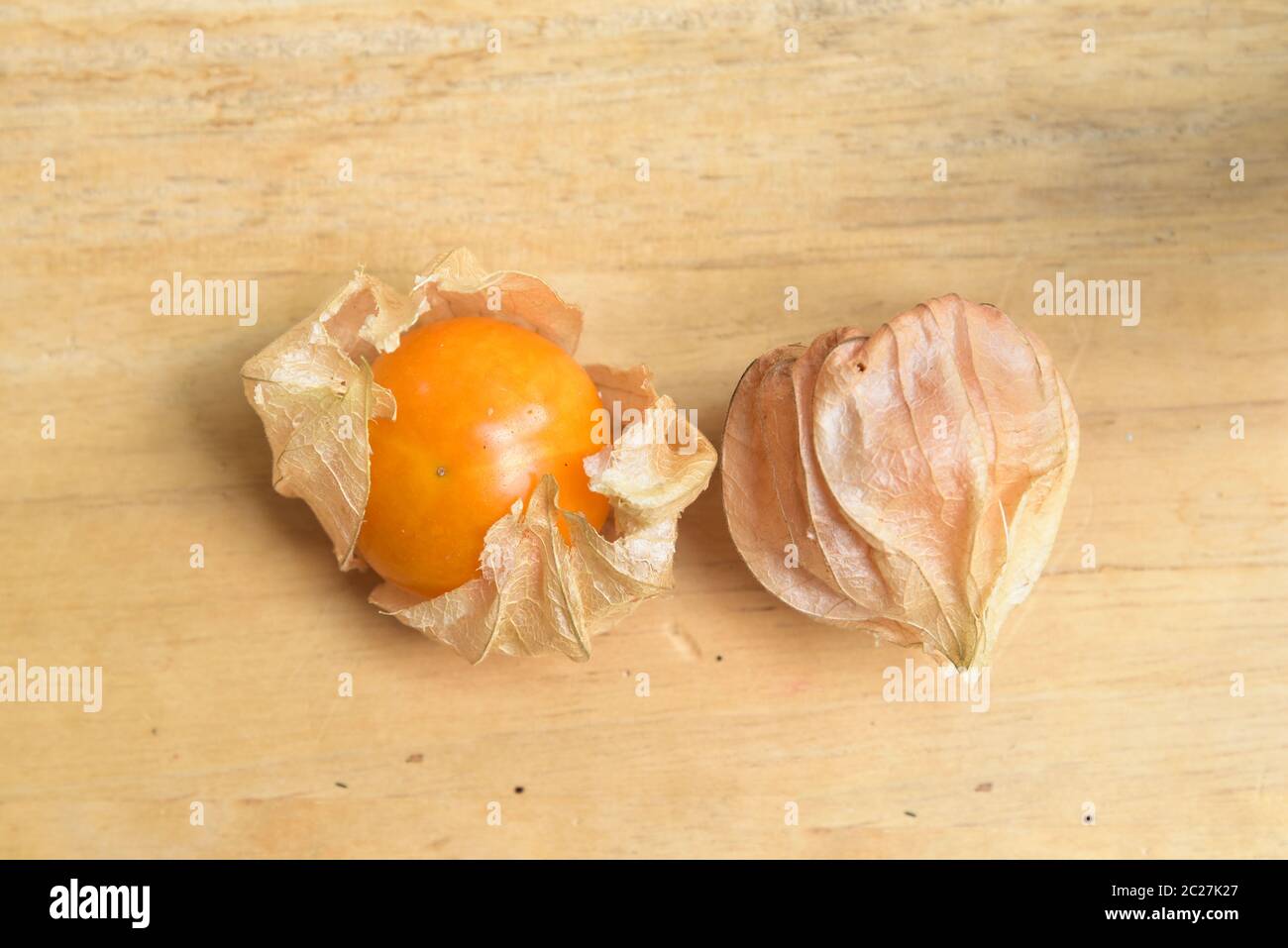 Top view and close up orange organic cape gooseberry fruit Stock Photo ...