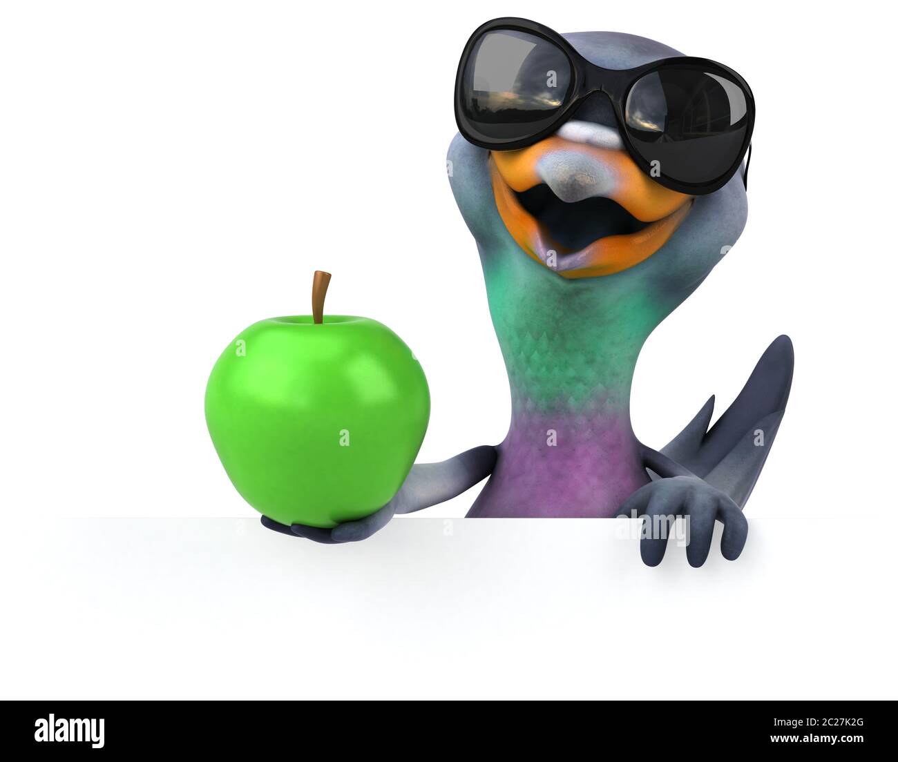 Fun pigeon - 3D Illustration Stock Photo - Alamy