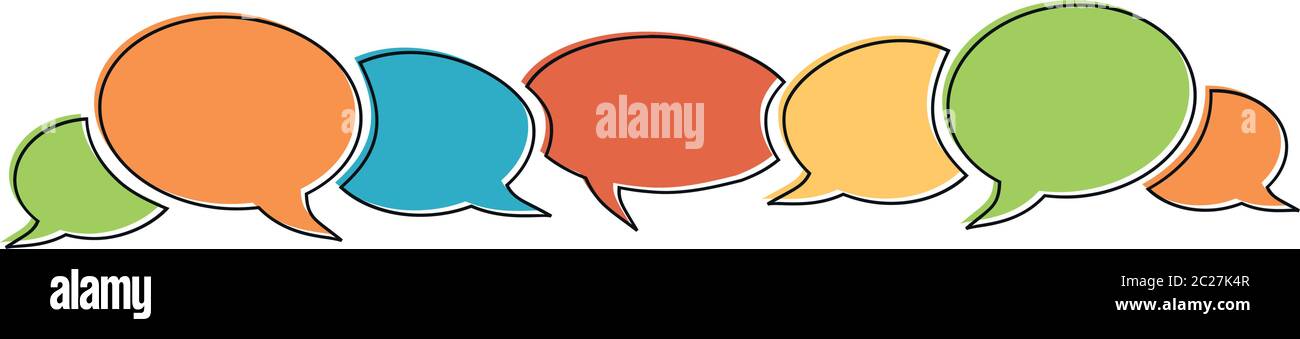 Coloured dialogue bubble for communication Stock Vector Image & Art - Alamy