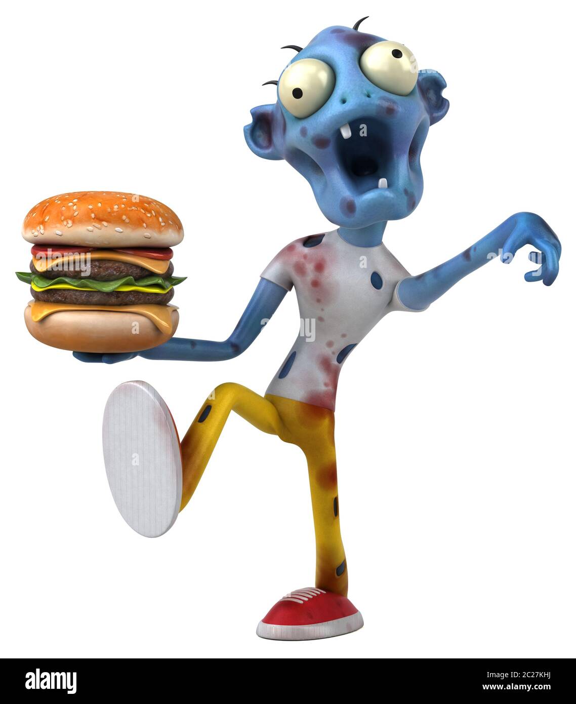 Fun zombie - 3D Illustration Stock Photo - Alamy