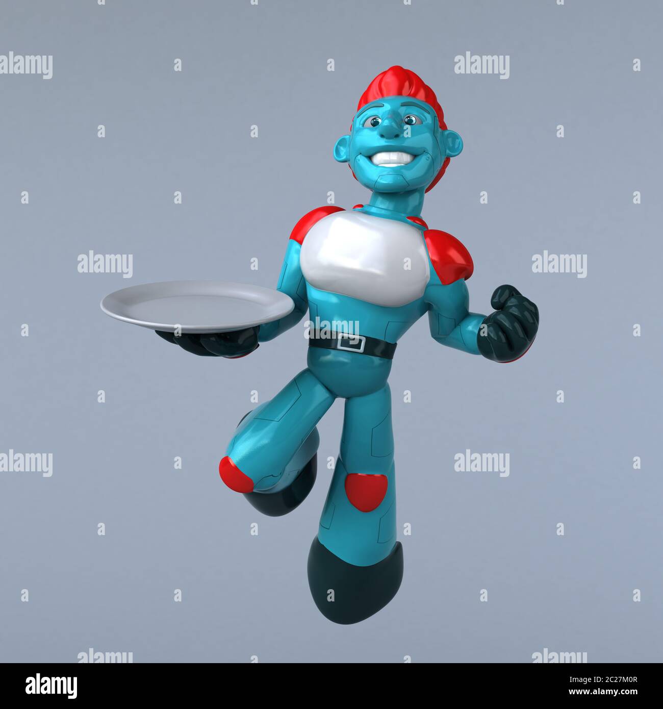 Red Robot - 3D Illustration Stock Photo - Alamy