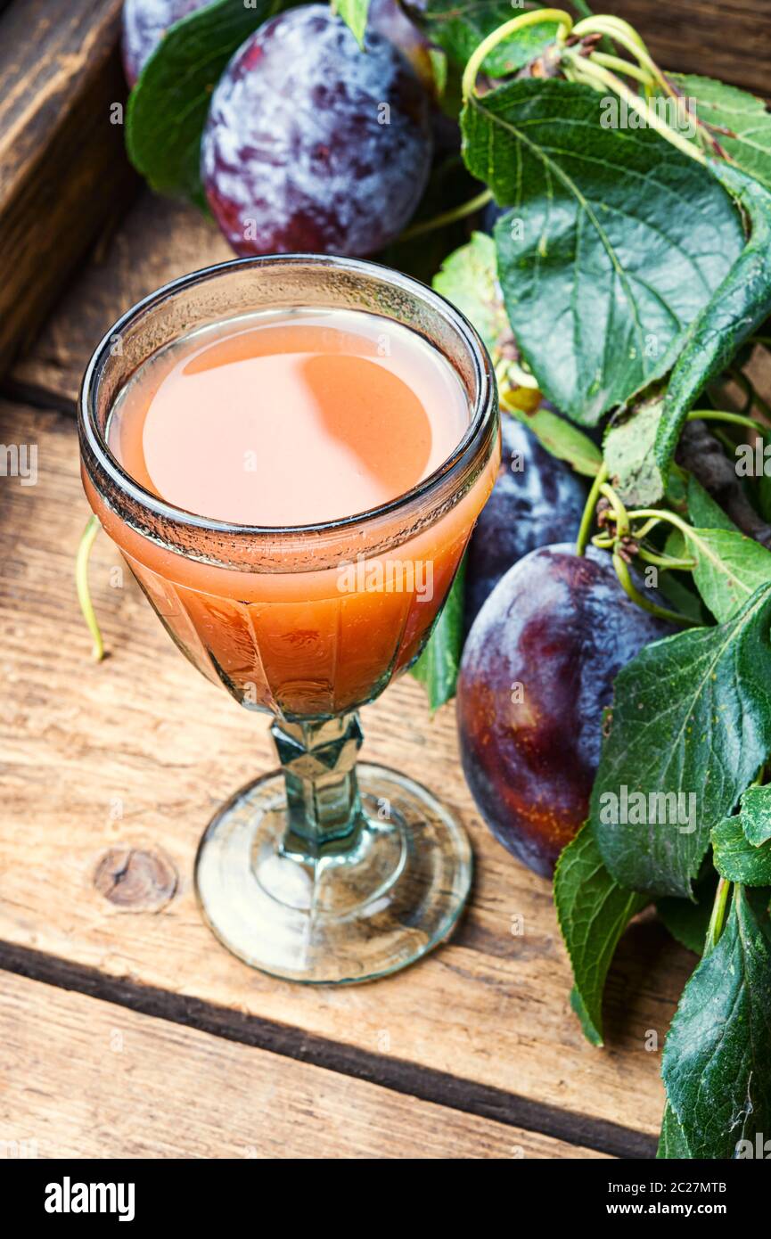 Slivovitsa-plum brandy.Slivyanka,strong alcoholic drink made from ripe ...