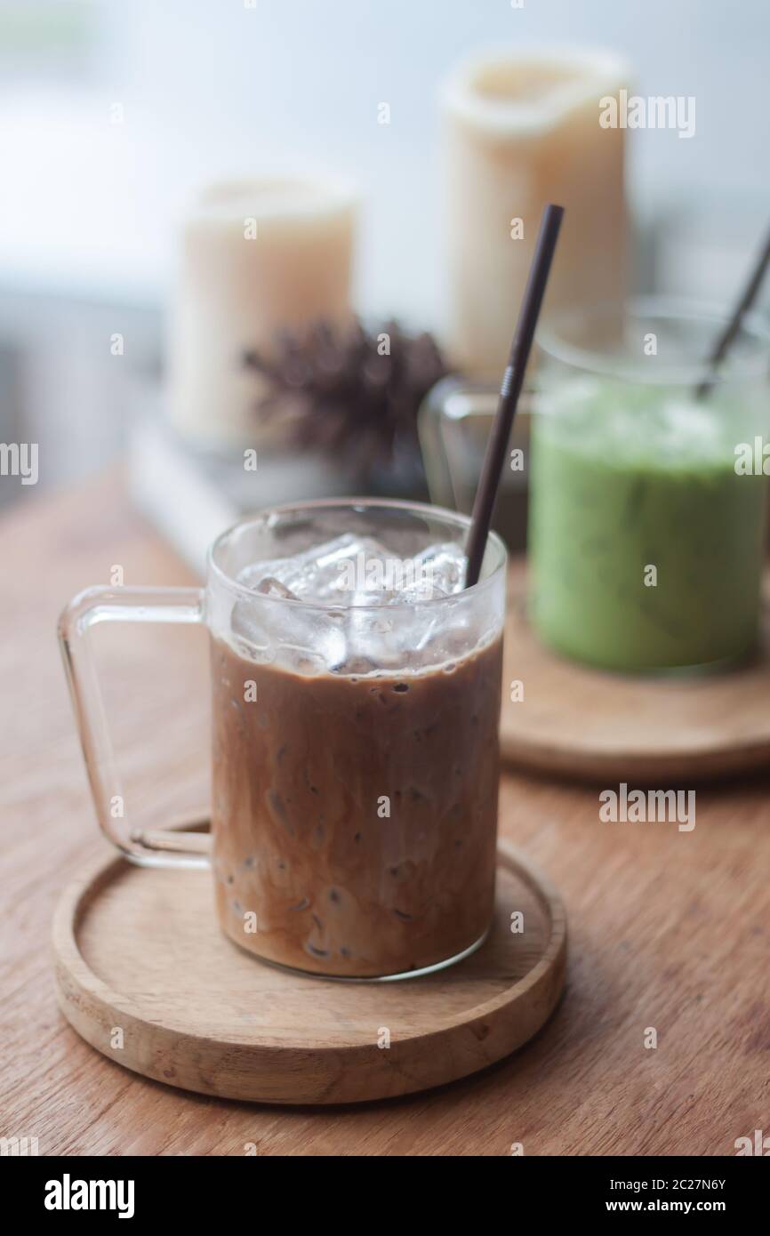 Iced coffee in coffee shop, stock photo Stock Photo - Alamy