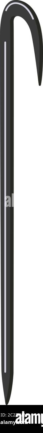 Crowbar icon in flat style isolated on white background. Vector ...