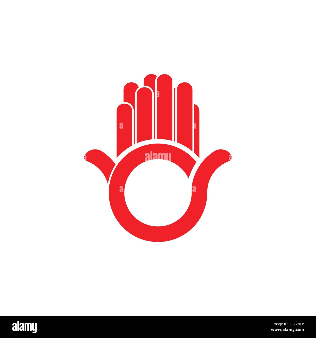 simple two hand palm abstract logo vector Stock Vector Image & Art - Alamy