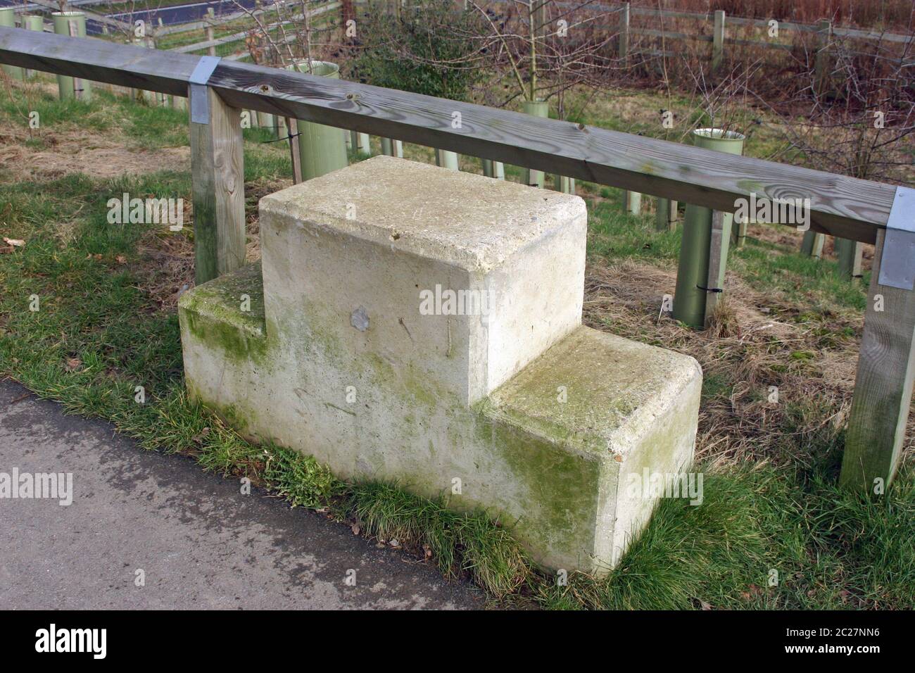 Concrete horse mounting block for a horse rider to dismount and mount ...