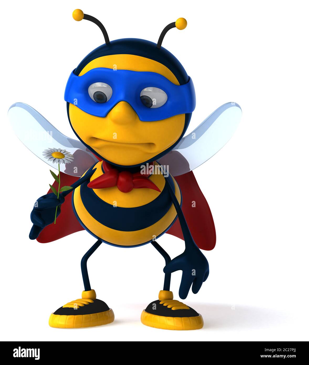 Fun bee - 3D Illustration Stock Photo - Alamy