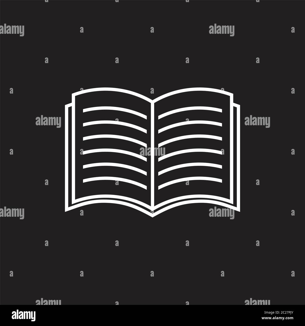 simple book thin line symbol vector Stock Vector Image & Art - Alamy