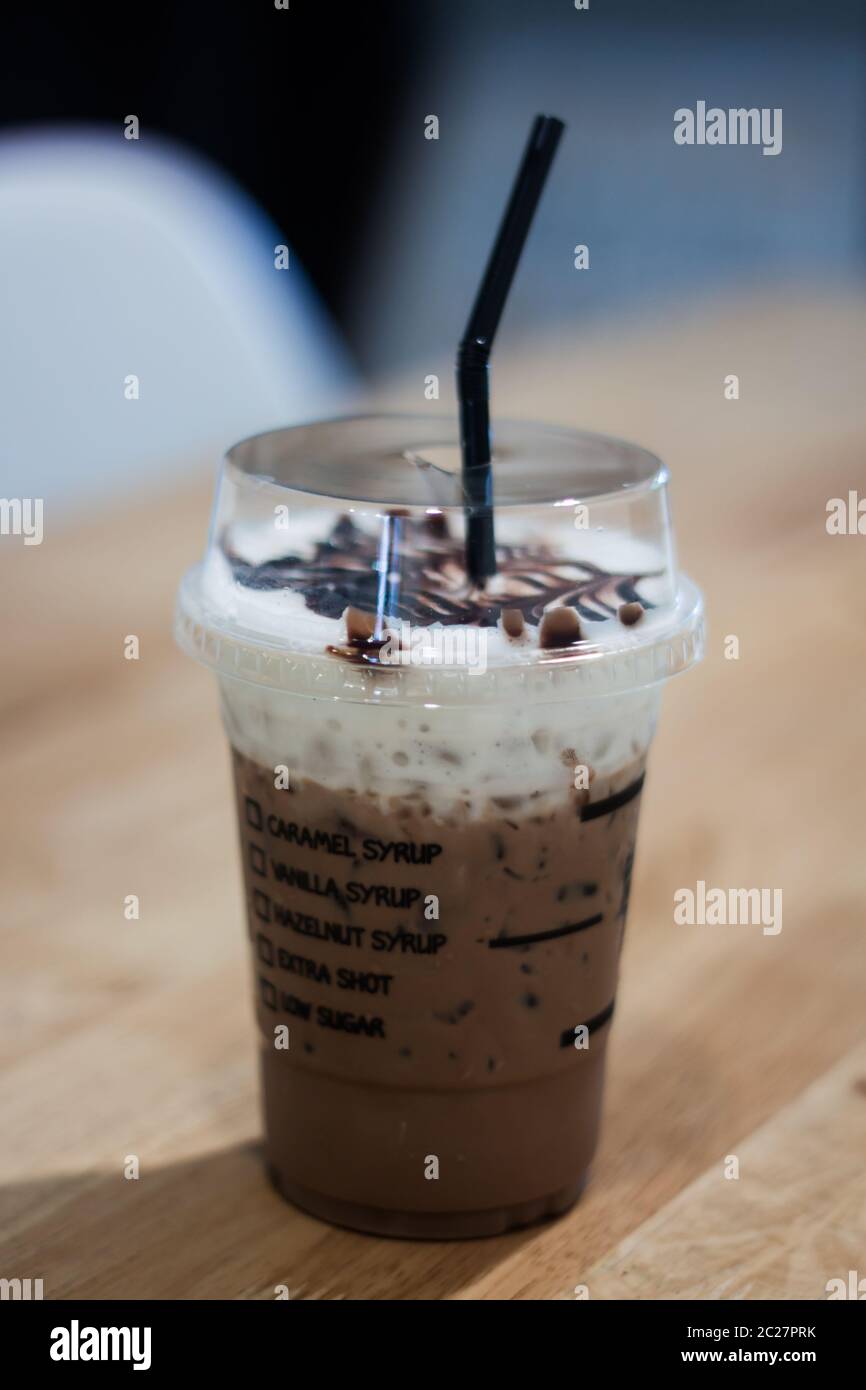 Iced coffee in coffee shop, stock photo Stock Photo - Alamy