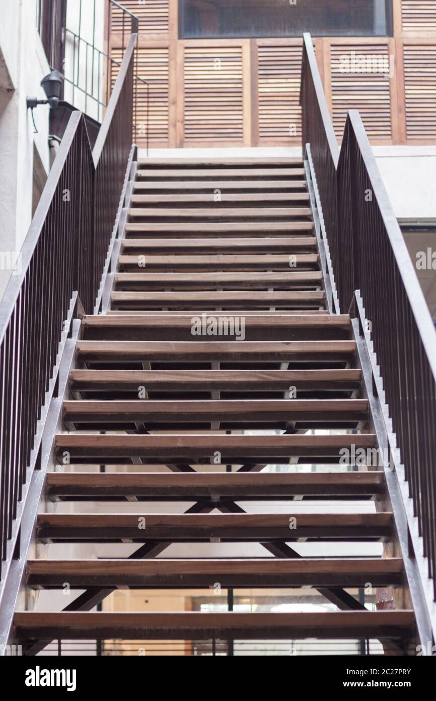 Metal staircase exterior of building , stock photo Stock Photo - Alamy
