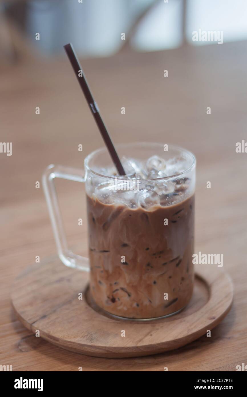 Iced coffee in coffee shop, stock photo Stock Photo - Alamy