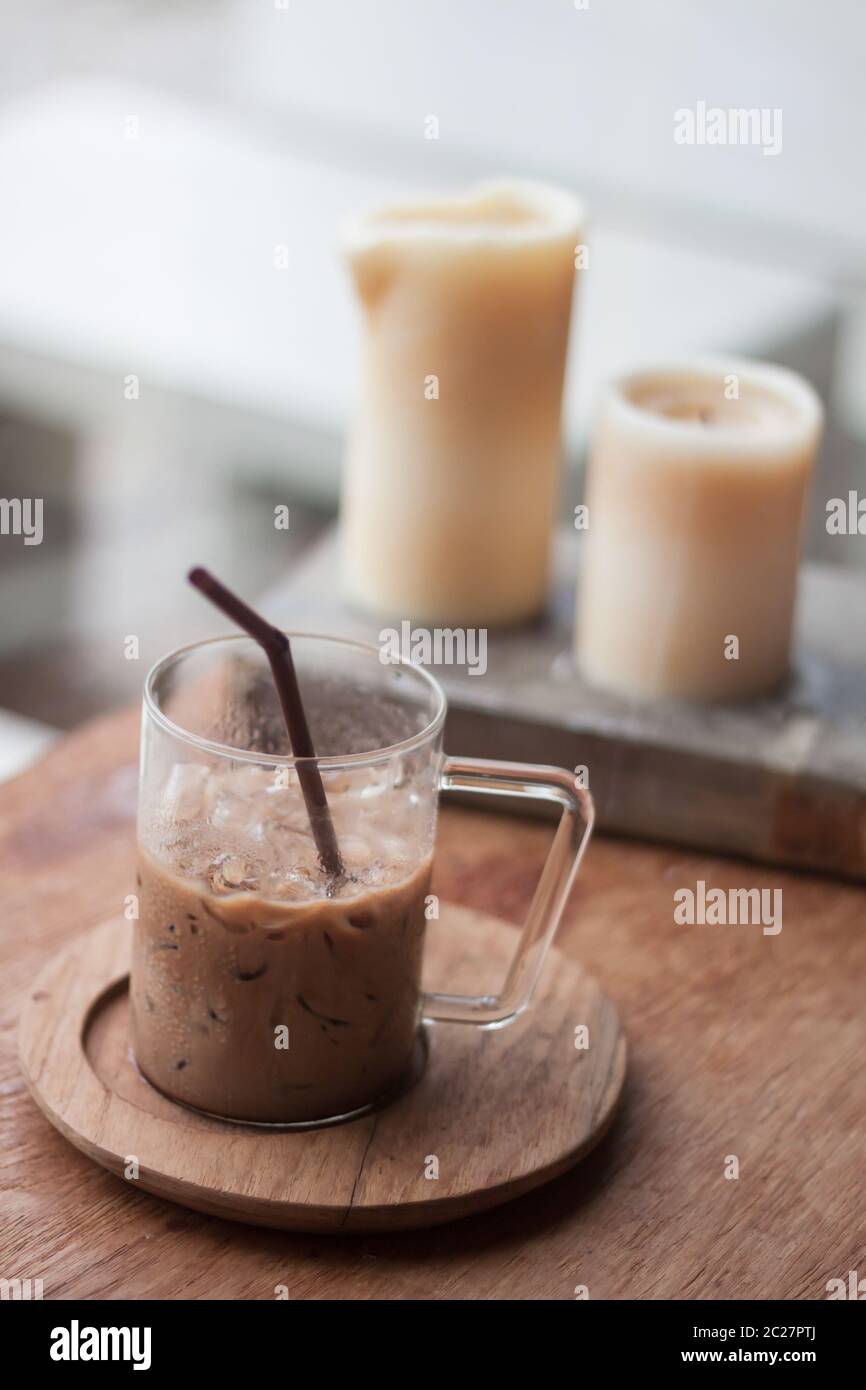 Iced coffee in coffee shop, stock photo Stock Photo - Alamy