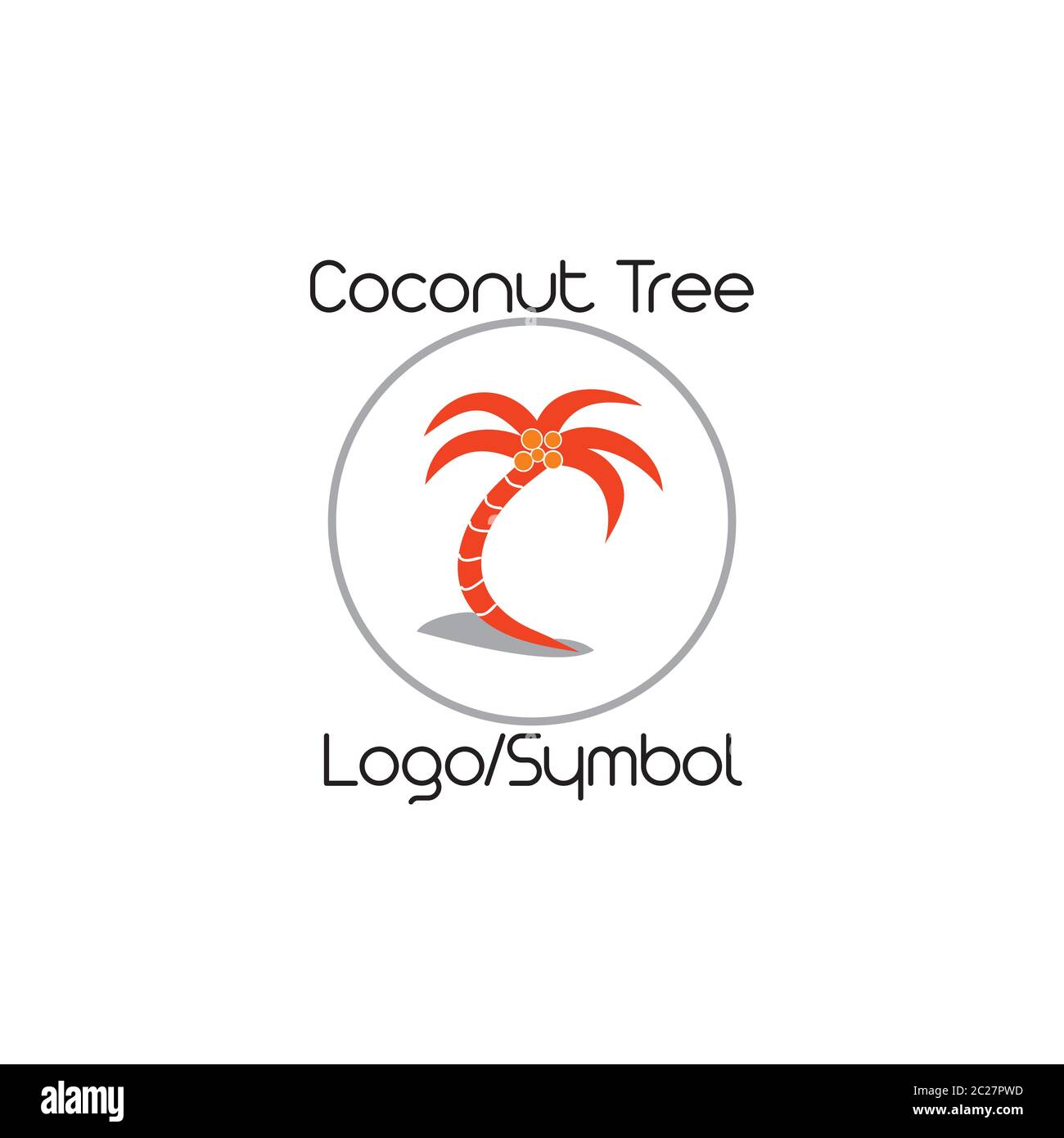 vector of coconut tree simple design Stock Vector Image & Art - Alamy