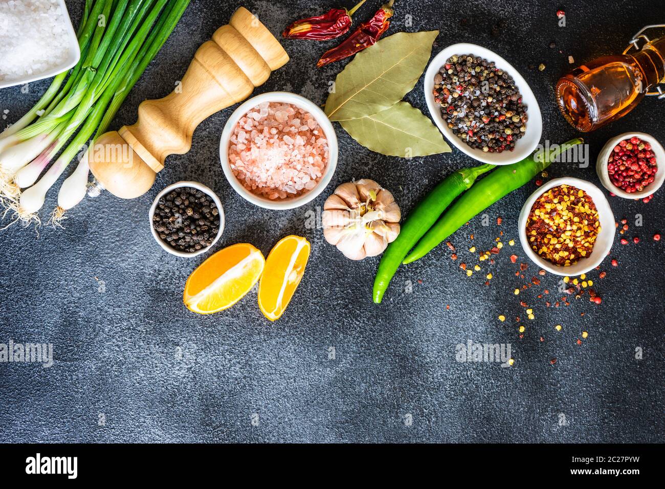 Traditional georgian spices frame Stock Photo - Alamy