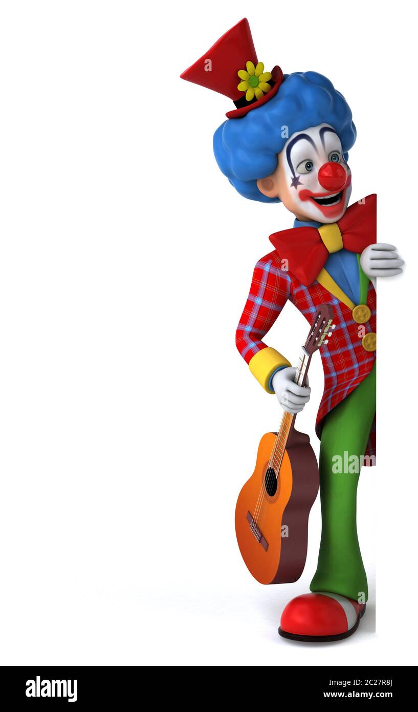 Fun clown - 3D Illustration Stock Photo - Alamy