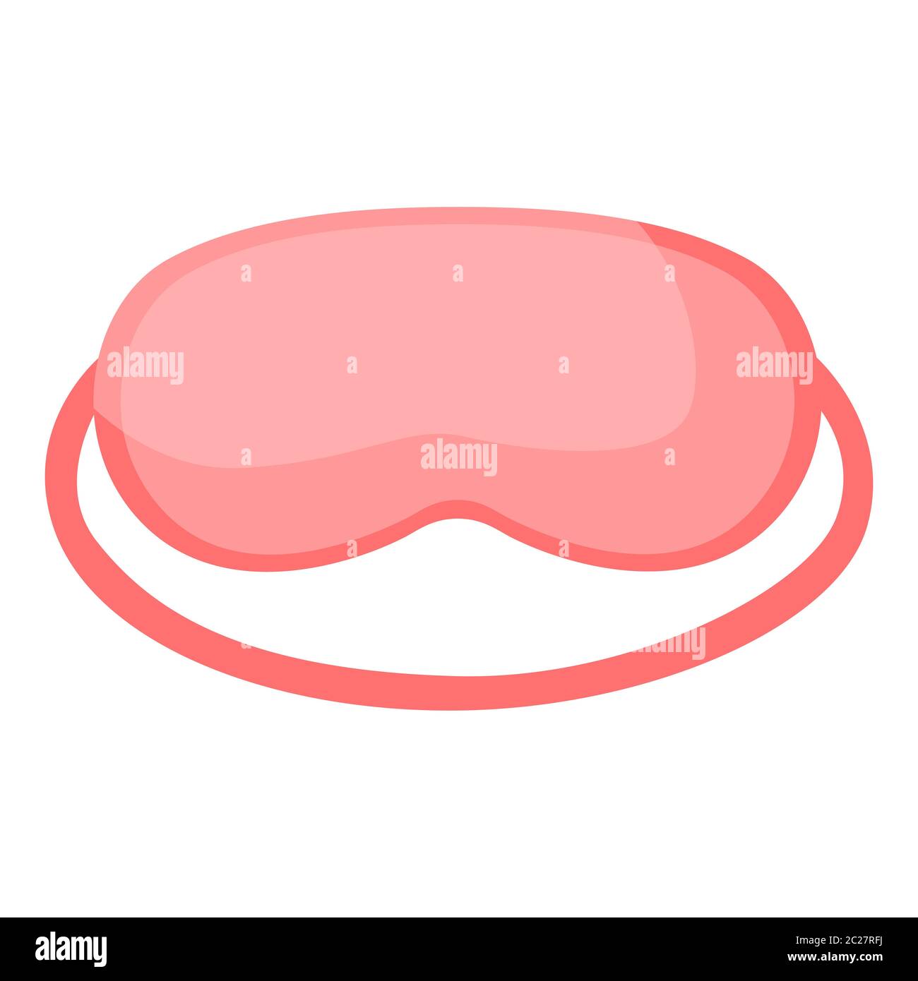 Sleep mask color pink on white background. Face mask for sleeping human ...