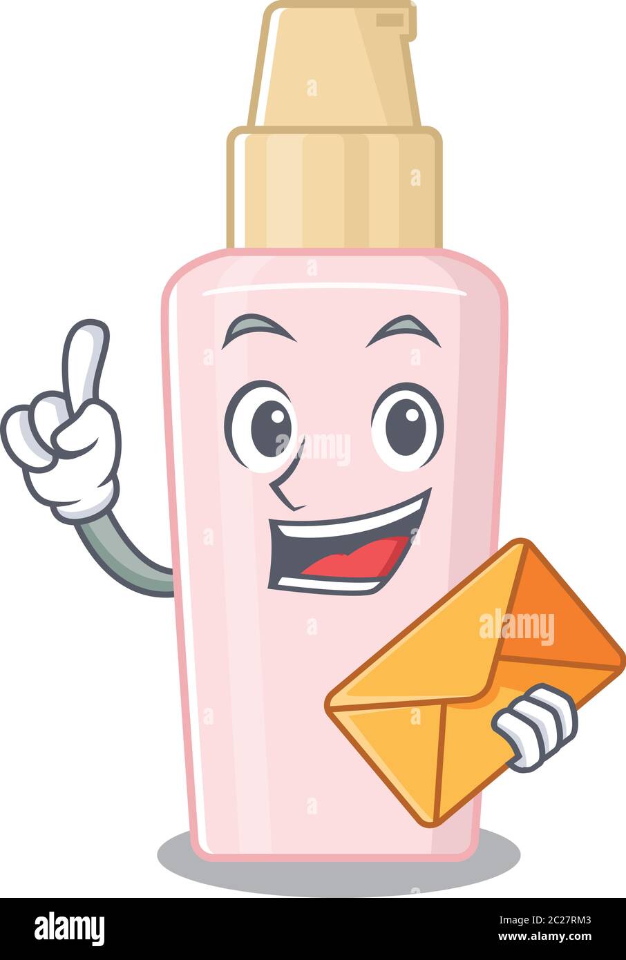 A picture of cheerful foundation cartoon design with brown envelope ...