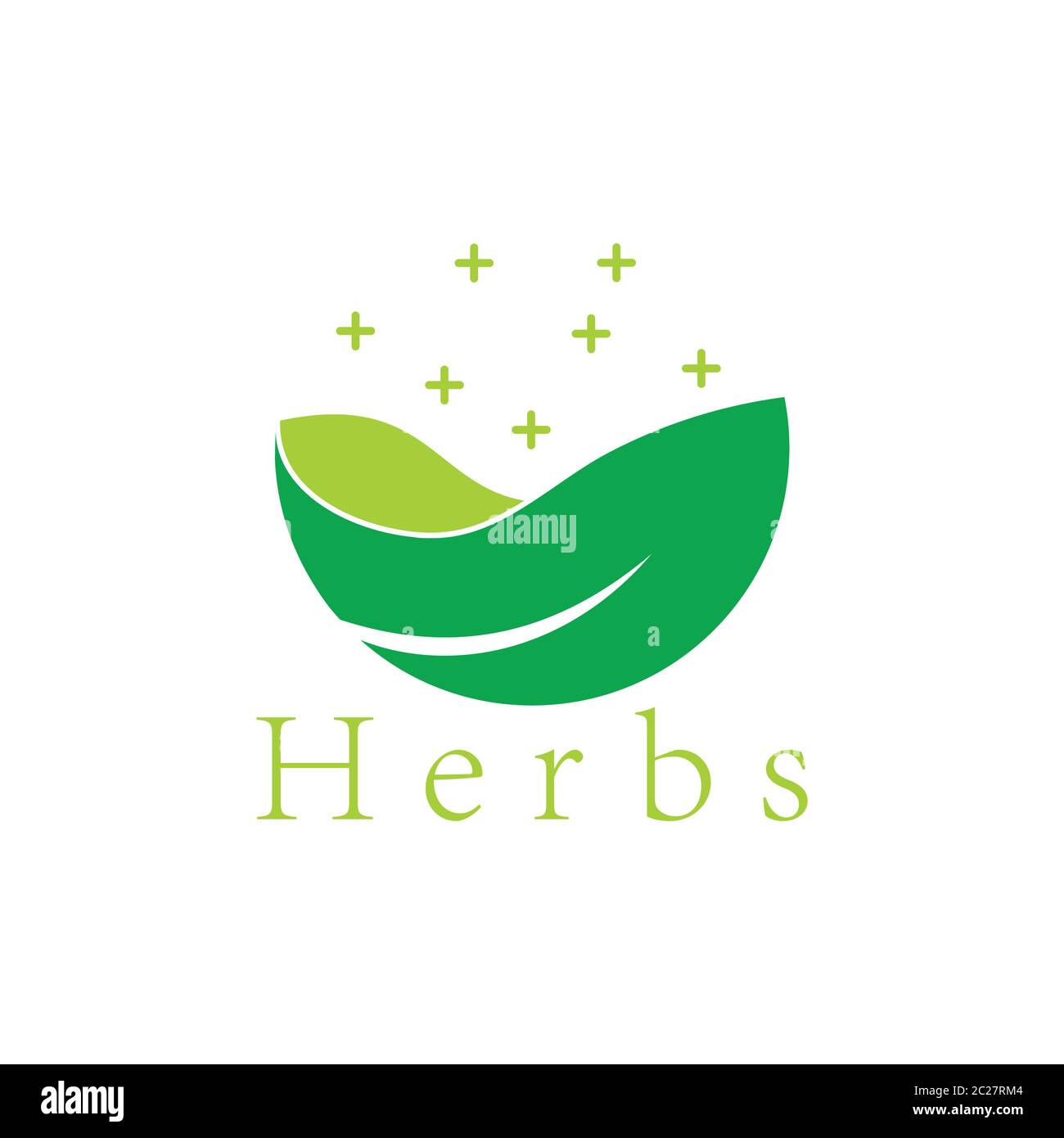 leaf dew pure herbs logo vector Stock Vector Image & Art - Alamy
