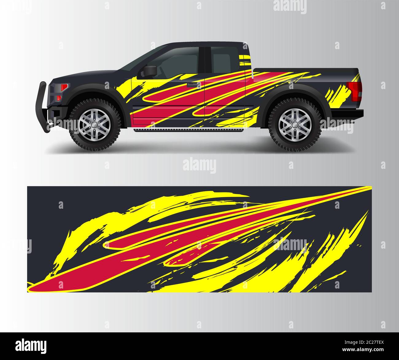wrap graphic design vector for off road truck. Abstract sporty and ...