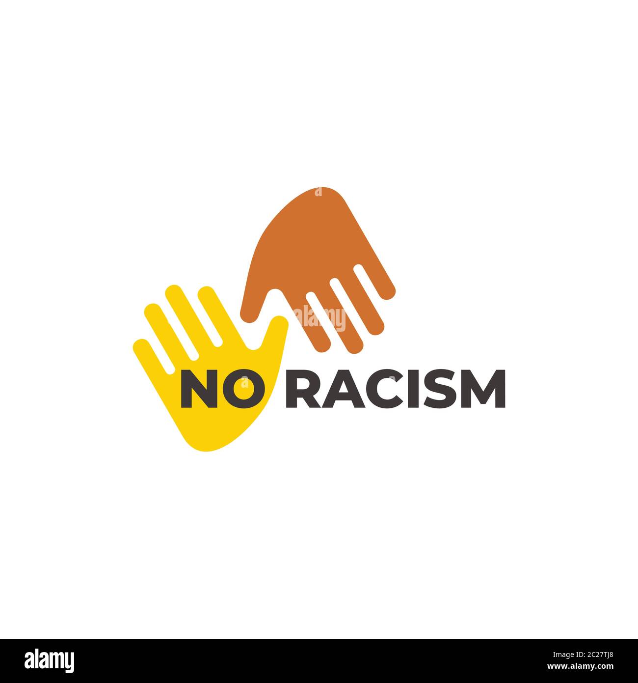 no racism hand colors symbol logo vector Stock Vector Image & Art - Alamy