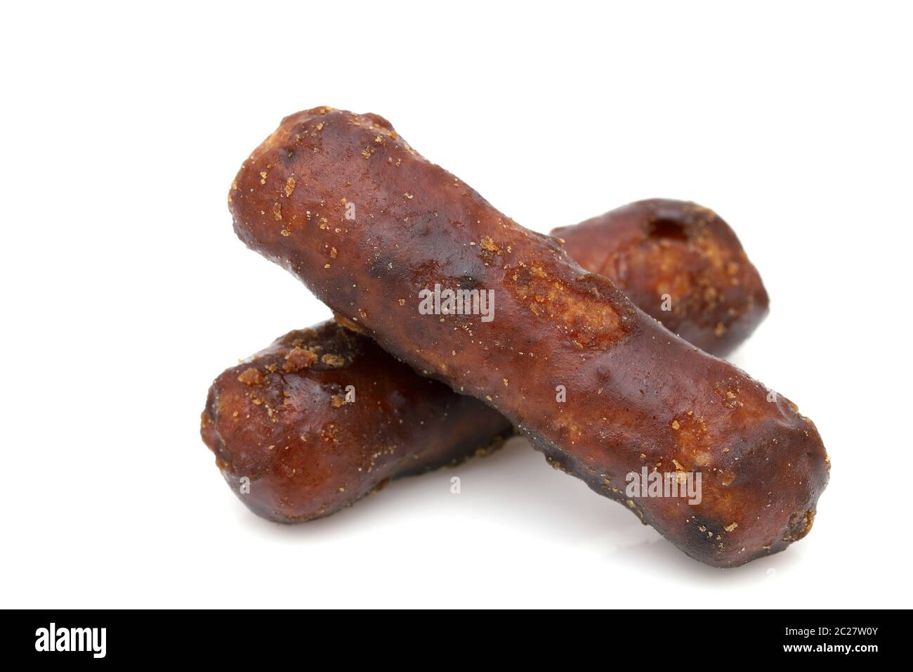 Traditional Japanese snack food, Karinto brown or black sugar cookies ...