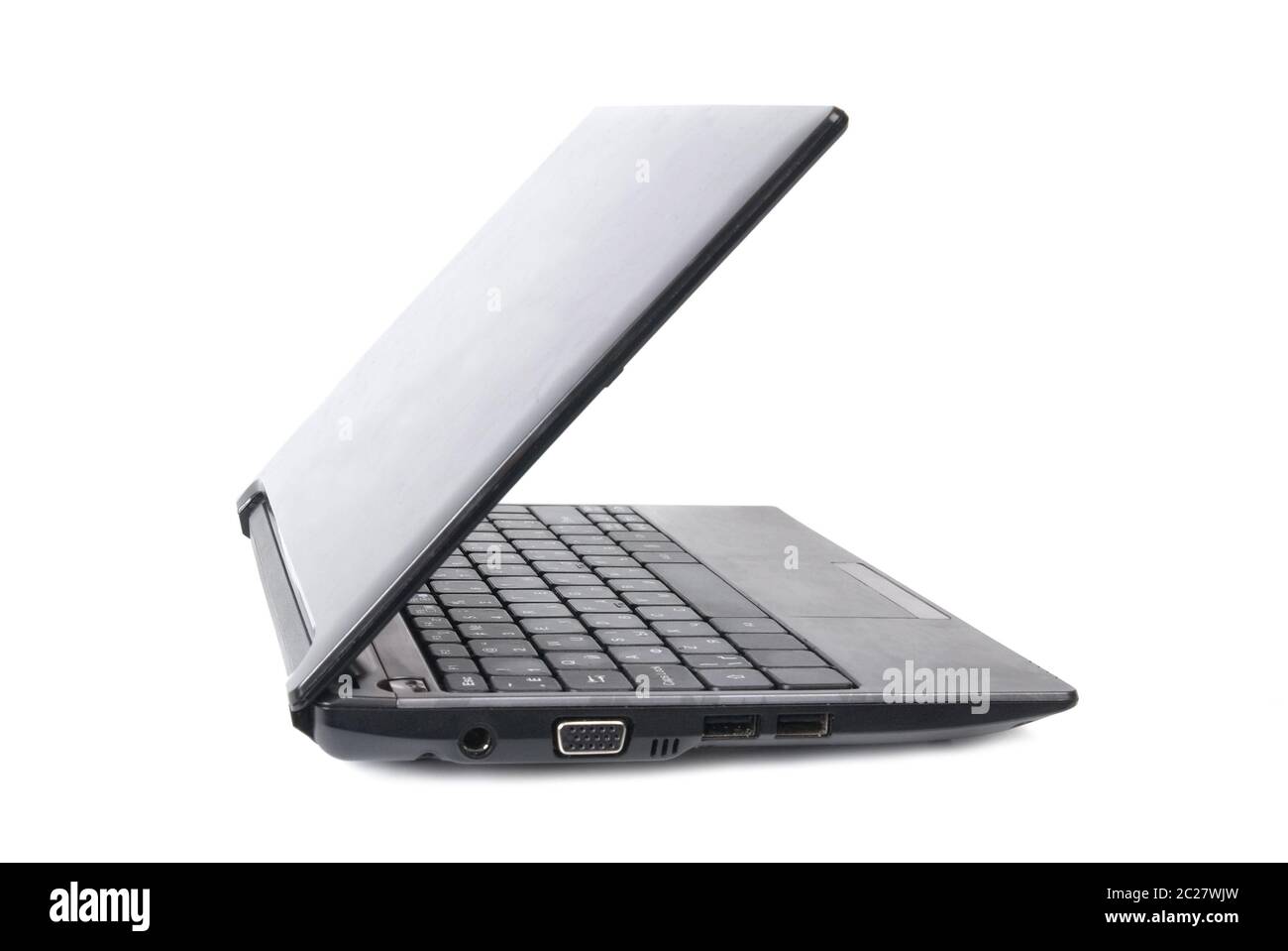 Laptop with empty screen isolated on white Stock Photo - Alamy