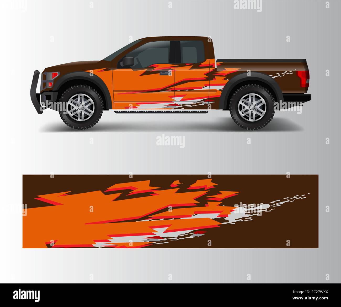 Truck and car graphic background wrap and vinyl sticker design vector ...