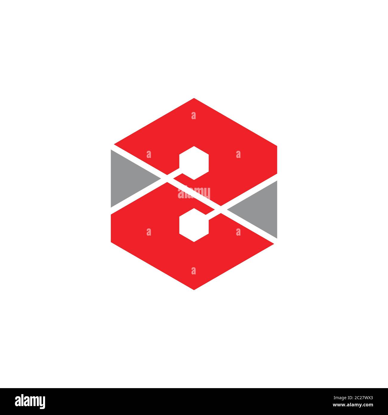 Geometric hexagon logo with letter z Stock Vector Images - Alamy