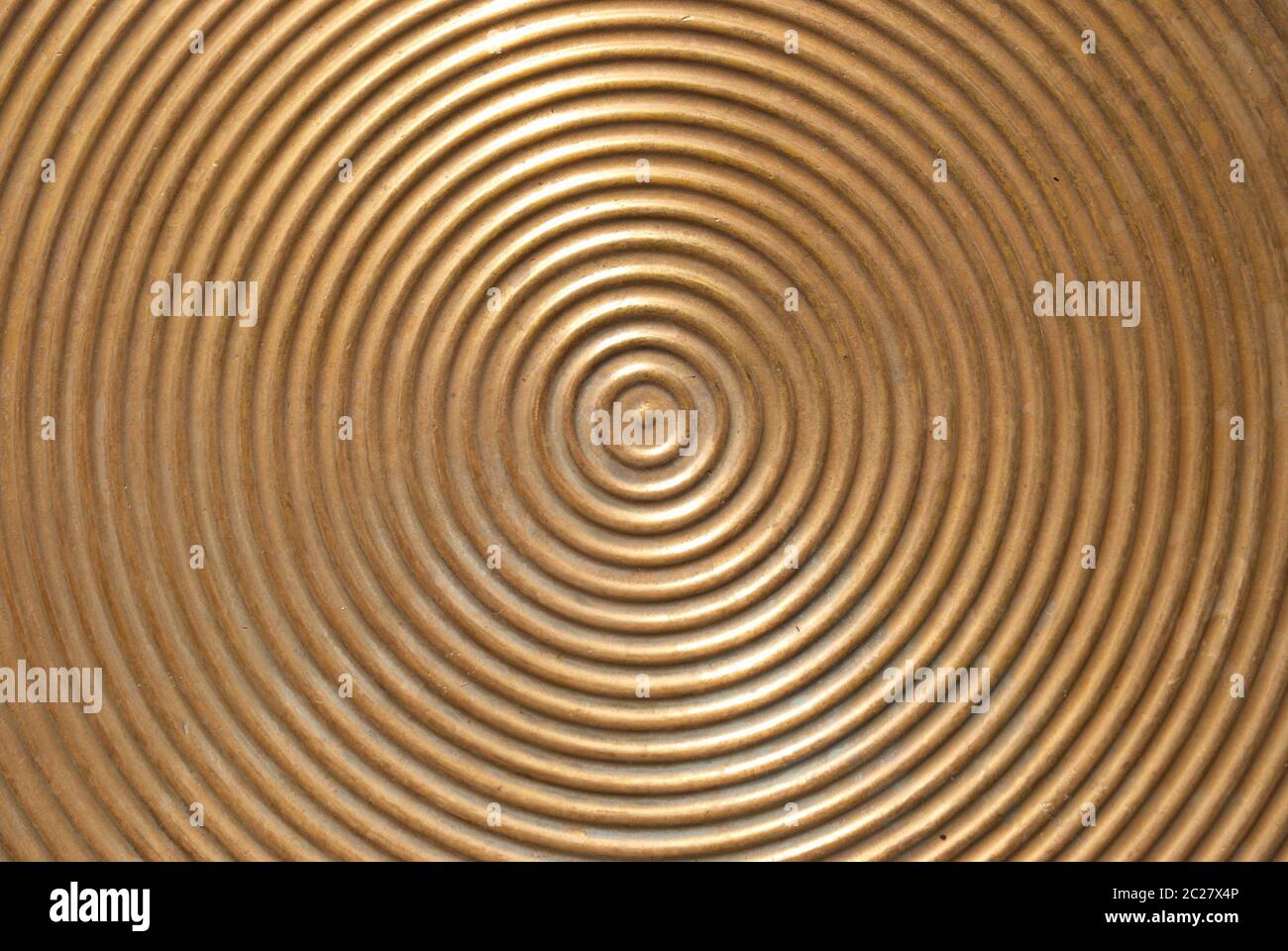 Abstract circle metal plate- golden surface with round lines Stock ...