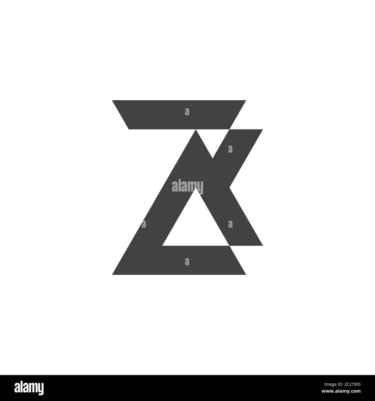 letter zk simple geometric line logo vector Stock Vector Image & Art - Alamy