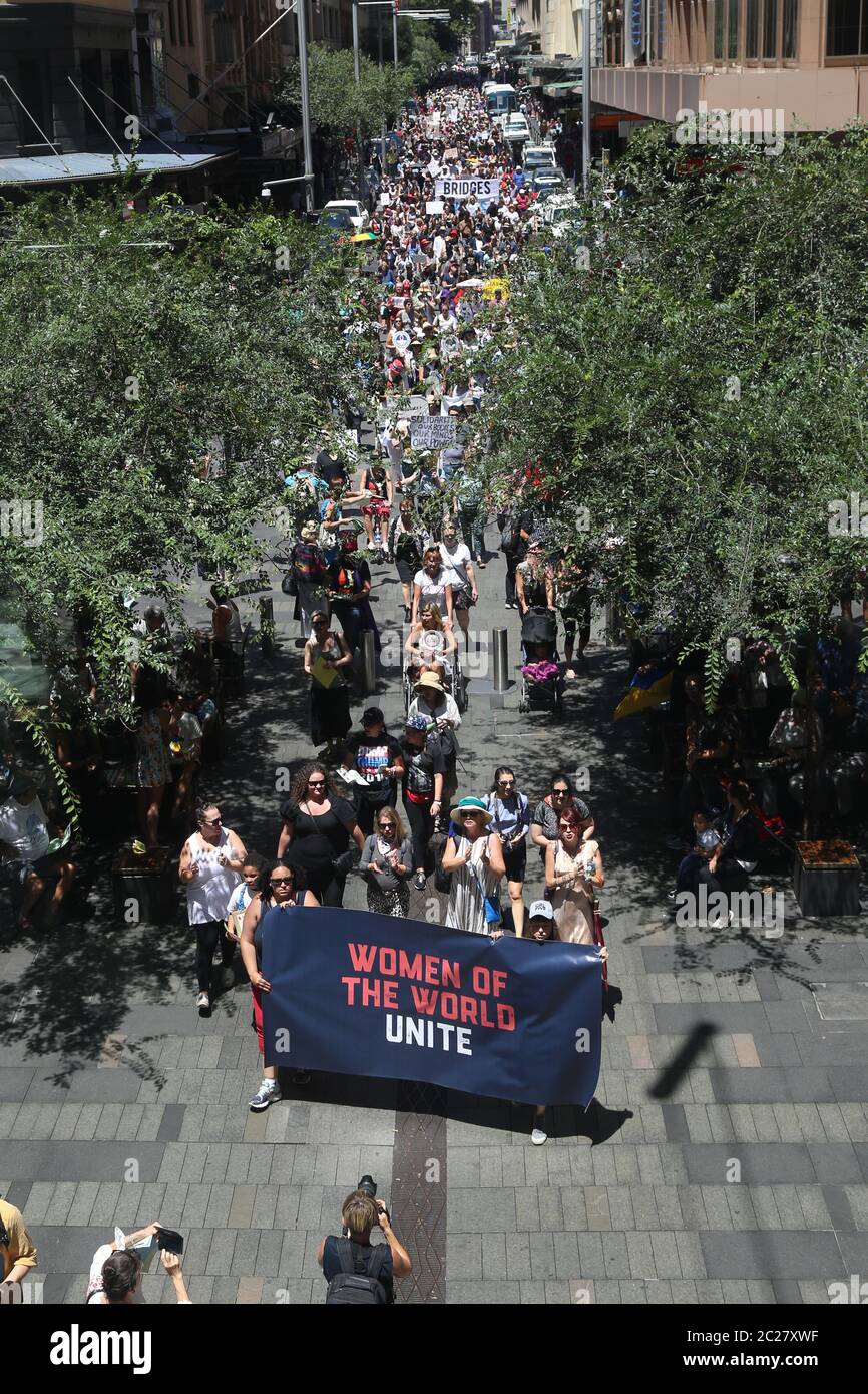 Womens march sydney hi-res stock photography and images - Alamy