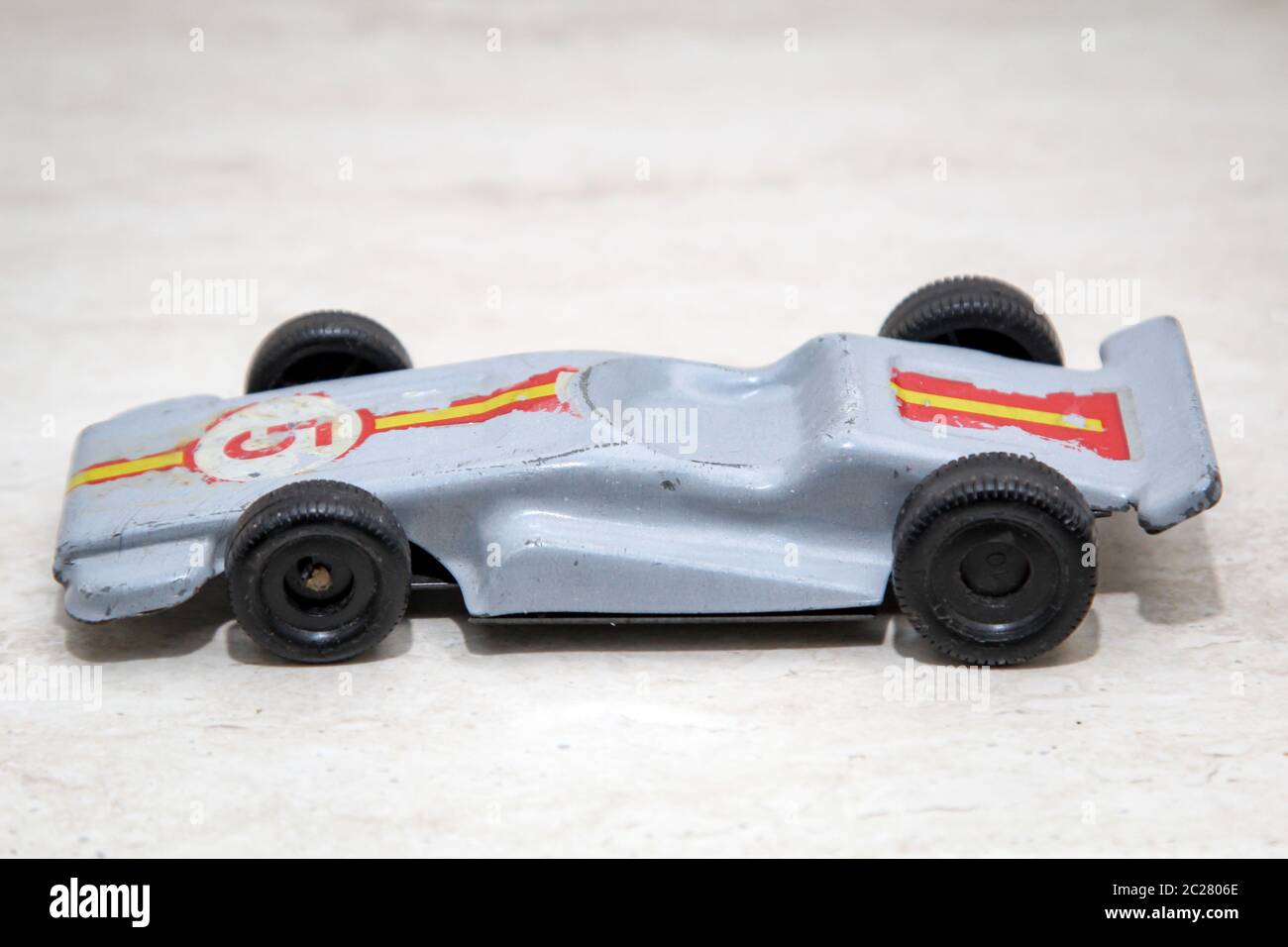 An old toy racing car, toy car Stock Photo - Alamy