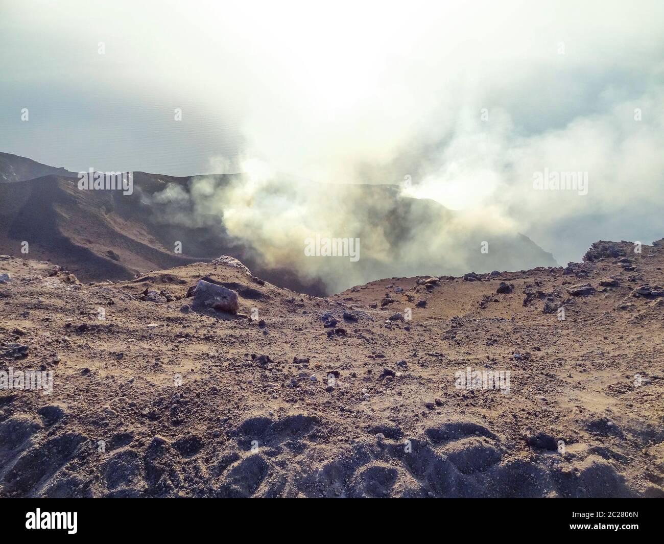 Stromboli volcano with cloud formation hi-res stock photography and ...