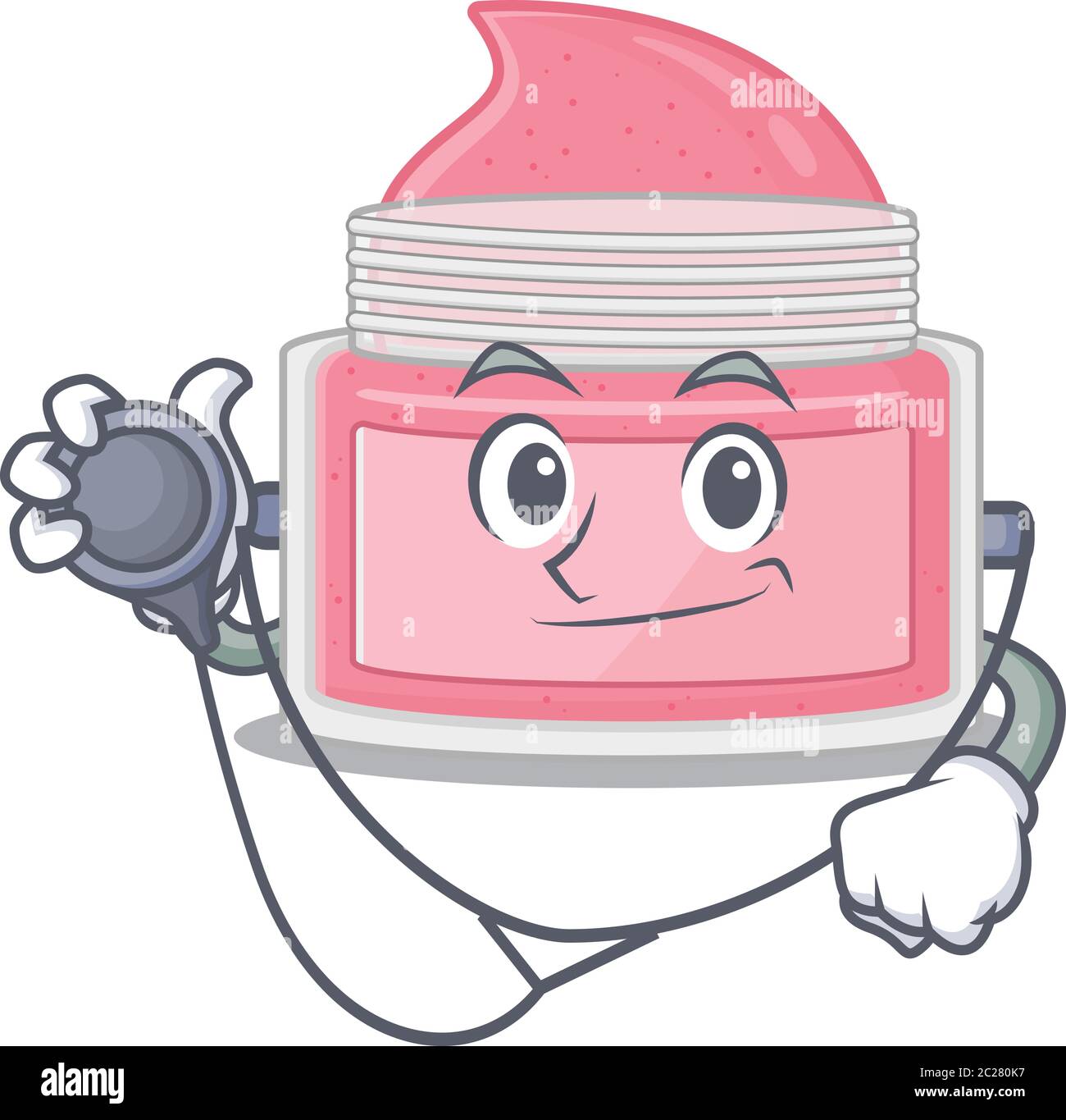 A dedicated body srub doctor caricature design working with tools Stock ...