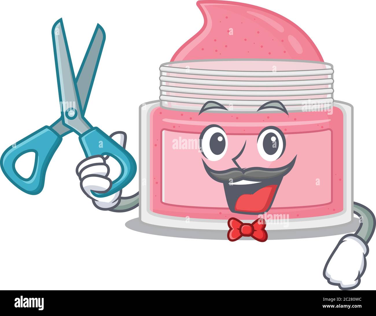 Body srub talented barber cartoon character design working in the ...