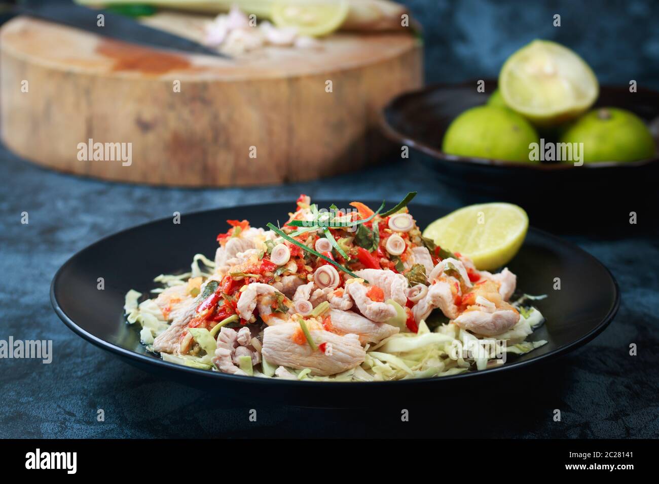 Spicy pork lemon Stock Photo - Alamy