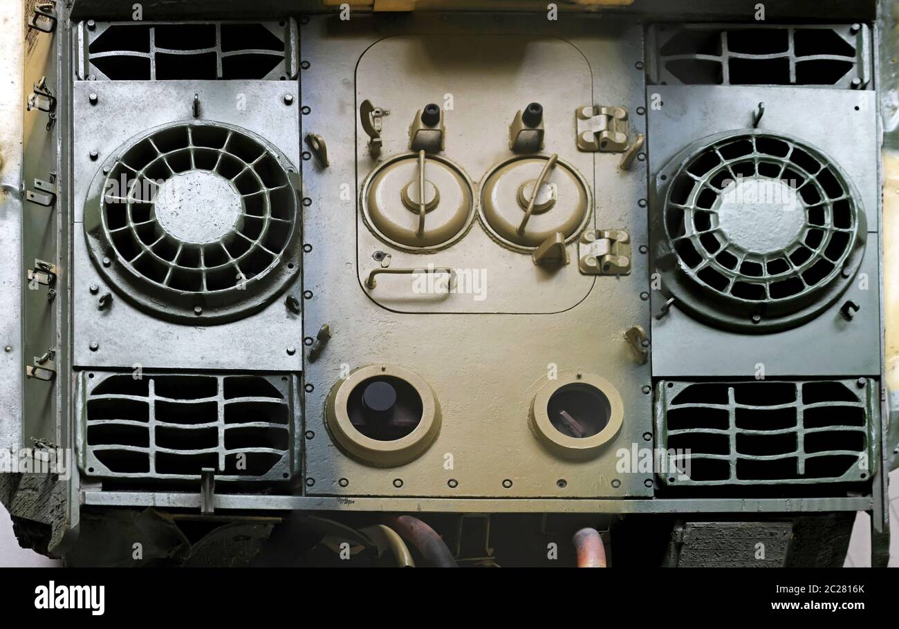 Top View of Old WWII Tank Vehicle Engine Stock Photo - Alamy