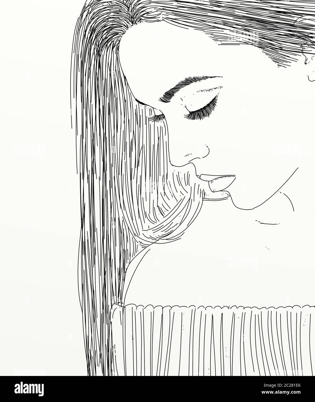 Shy Girl Drawing Tumblr