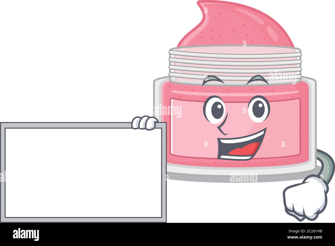 Cartoon character style of body srub holding a white board Stock Vector ...