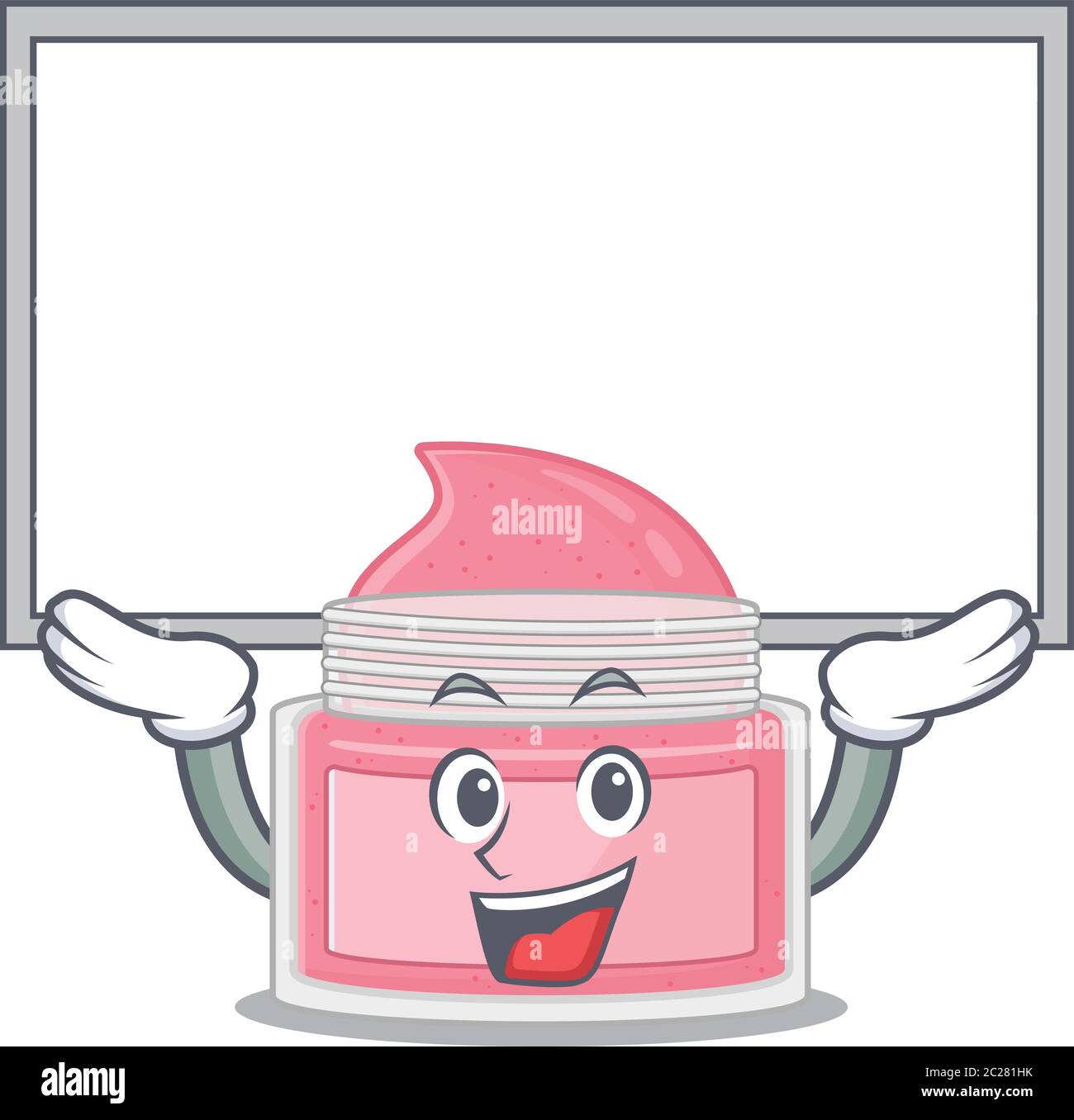 Mascot character of body srub rise up a white board Stock Vector Image ...