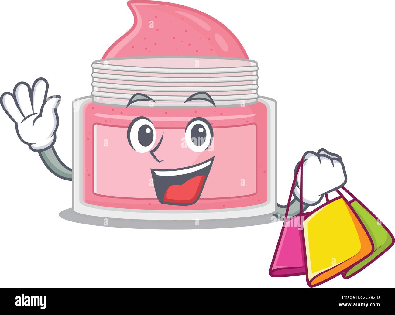 Body srub wealthy cartoon character concept with shopping bags Stock ...