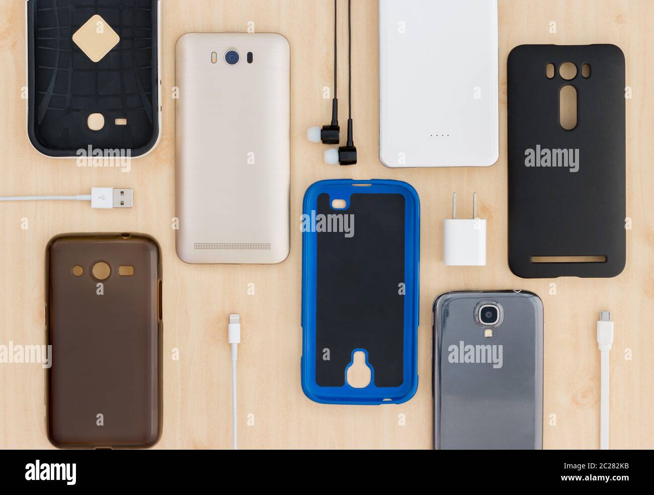 Cell phone and accessories Stock Photo - Alamy