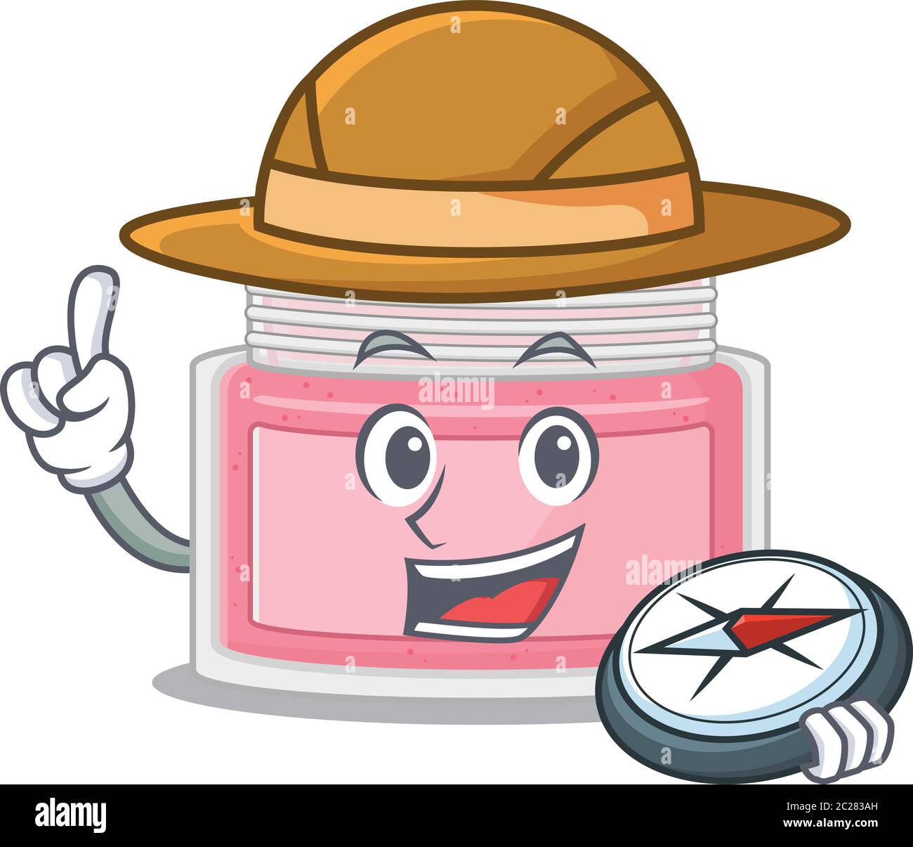 Body srub mascot design style of explorer using a compass during the ...