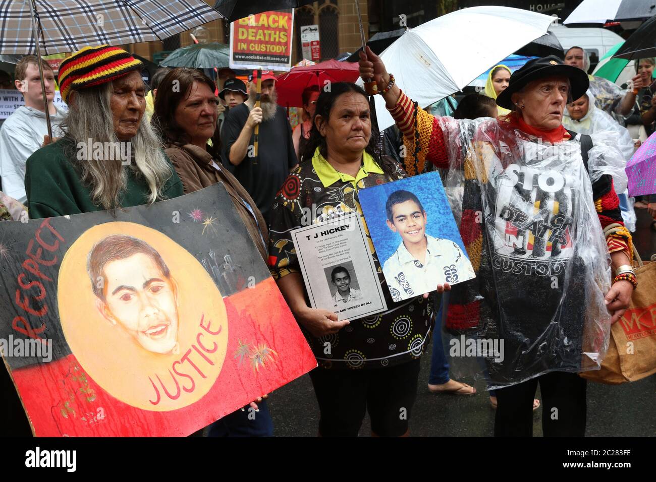 Pictured: Thomas ‘TJ’ Hickey’s mother Gail, in front of the NSW ...