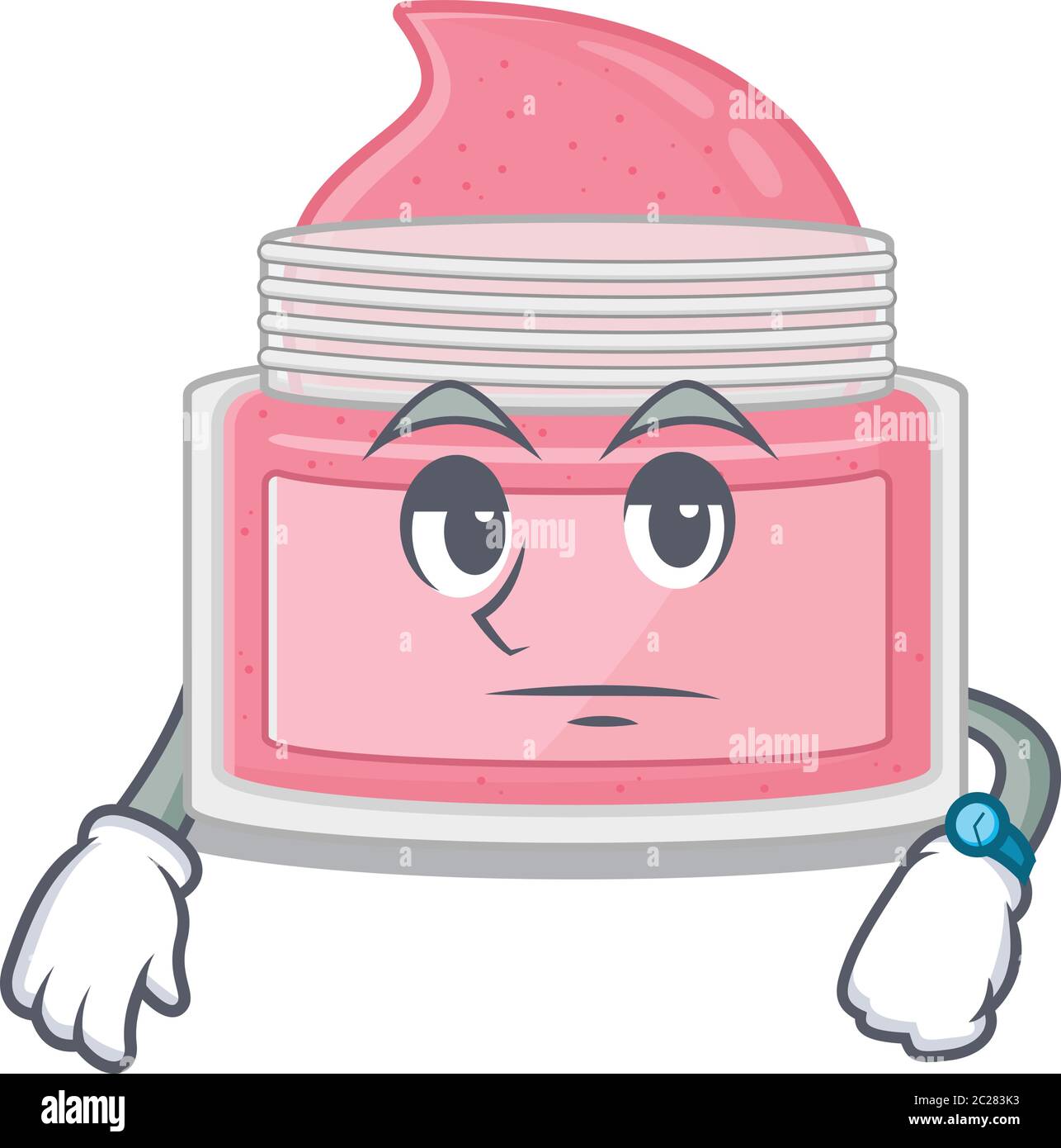 Mascot design style of body srub with waiting gesture Stock Vector ...