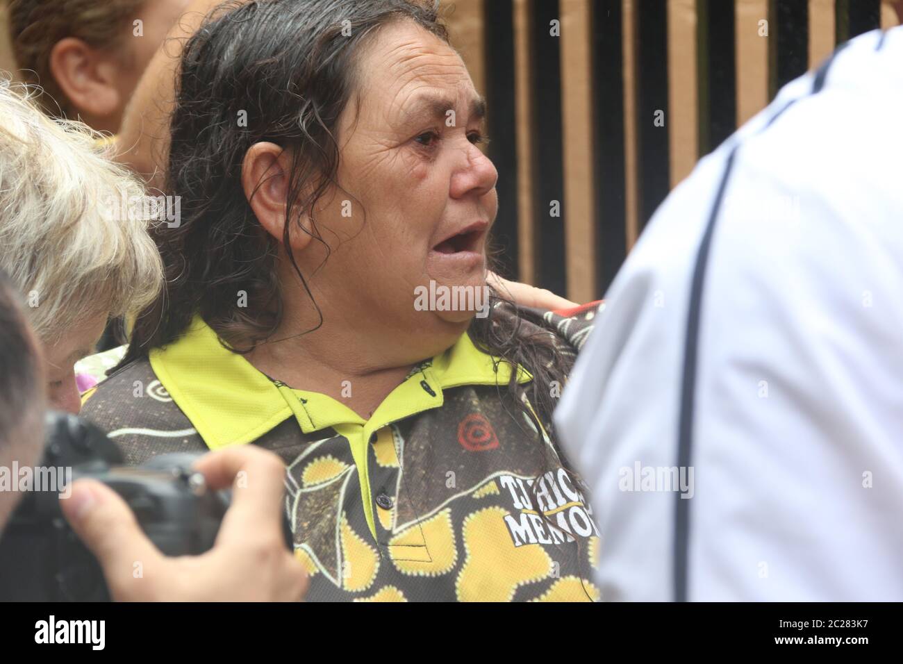 Pictured: Thomas ‘TJ’ Hickey’s mother Gail becomes emotional, in front ...